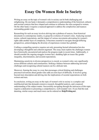 Essay On Women Role In Society.pdf