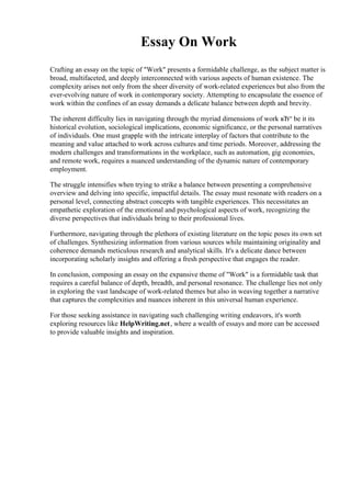 Essay On Work.pdf