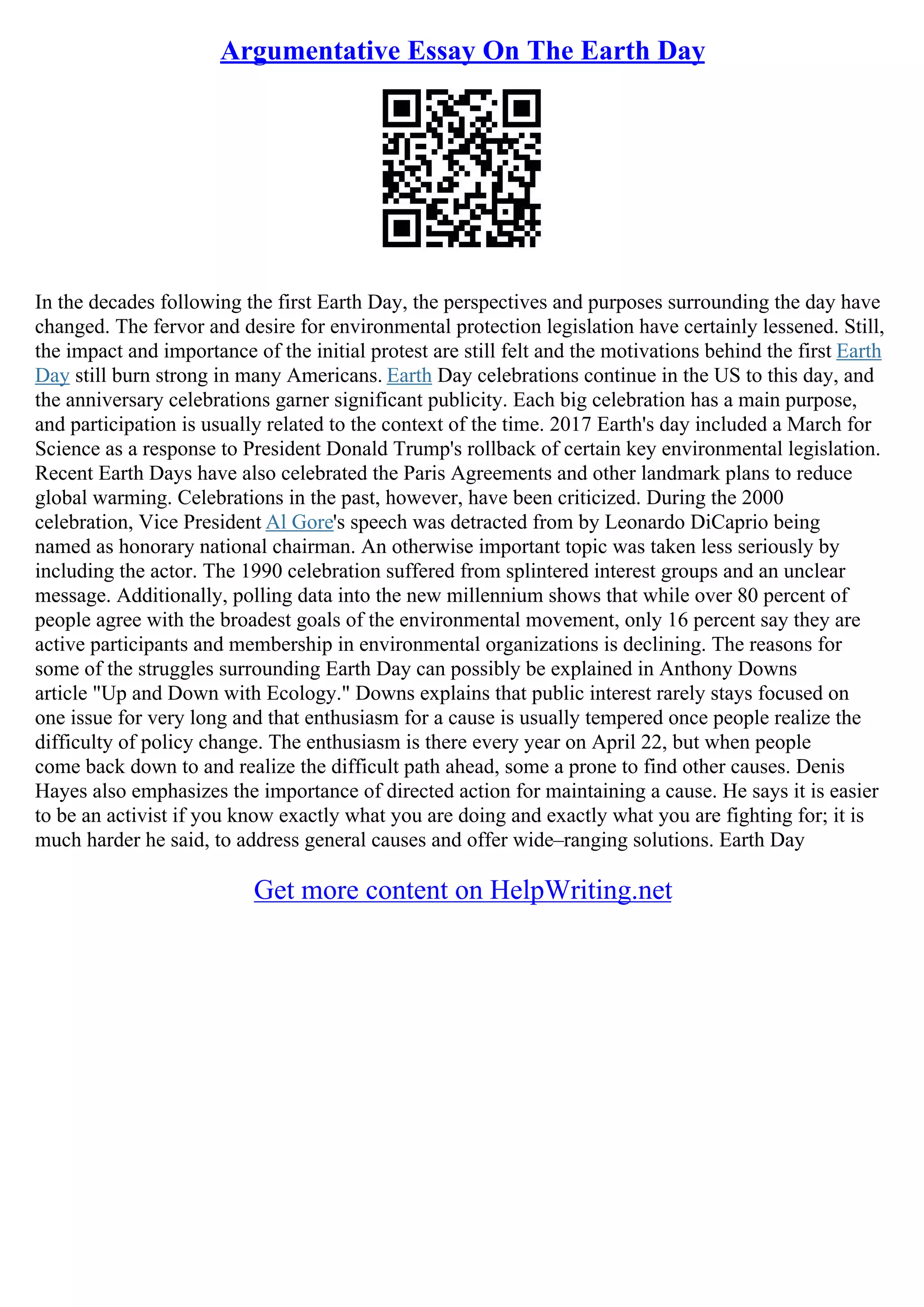 Essay On World Environment Day | PDF