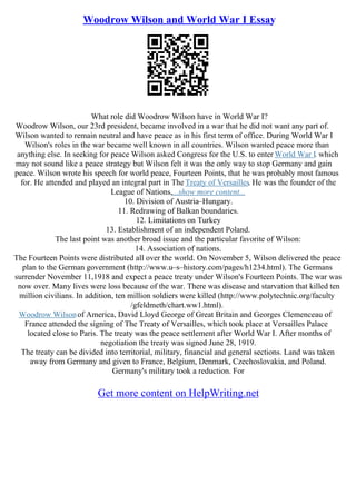 Essay On World War | PDF