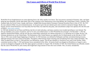 Essay On World War Vs Ww2 | PPT