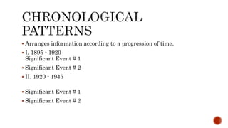 Essay organization patterns | PPTX