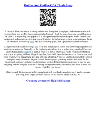 Essay Outline Example | PDF