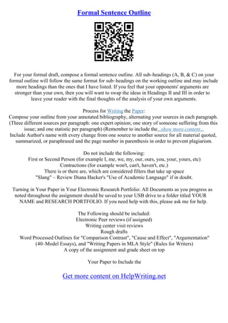 Essay Outline Example | PDF