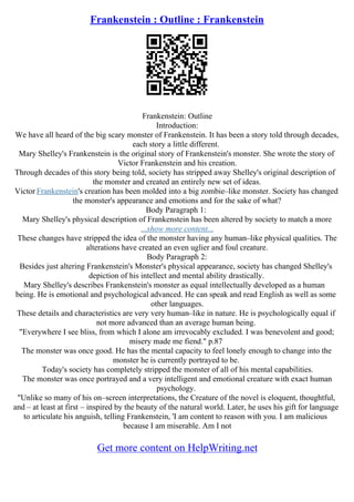 Essay Outlines | PDF