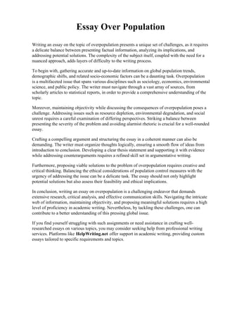 Essay Over Population.pdf