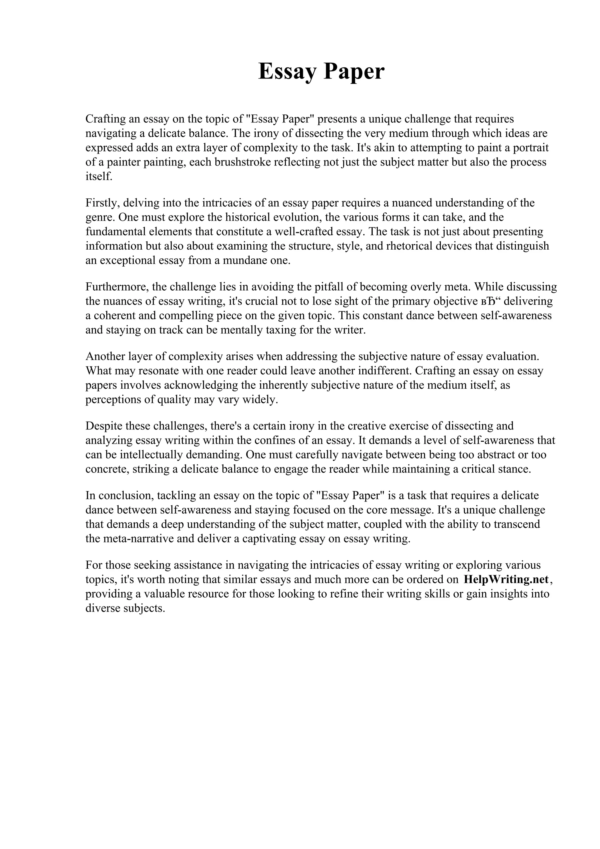 Essay Paper. Pacifica Graduate Institute | PDF