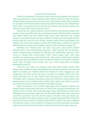 Essay perubahan diri 2003 | PDF