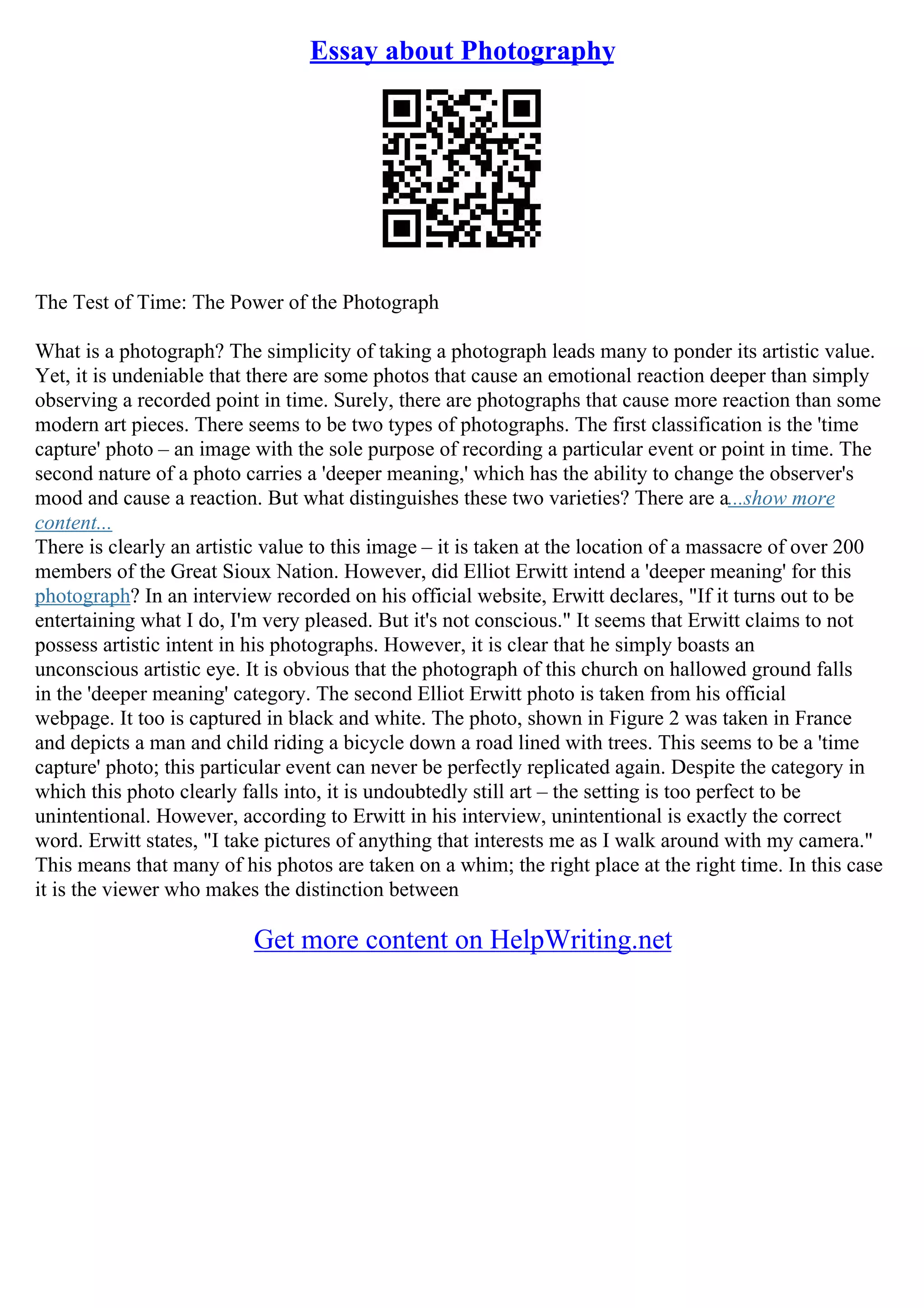 Essay Photography | PDF