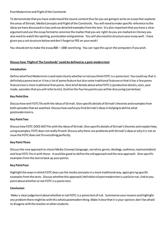 Essay plan fotc | PDF
