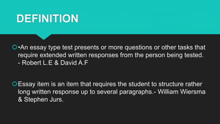 essay ppt.pptx | Standardized Testing | Educational Assessment
