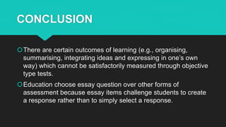 essay ppt.pptx | Standardized Testing | Educational Assessment