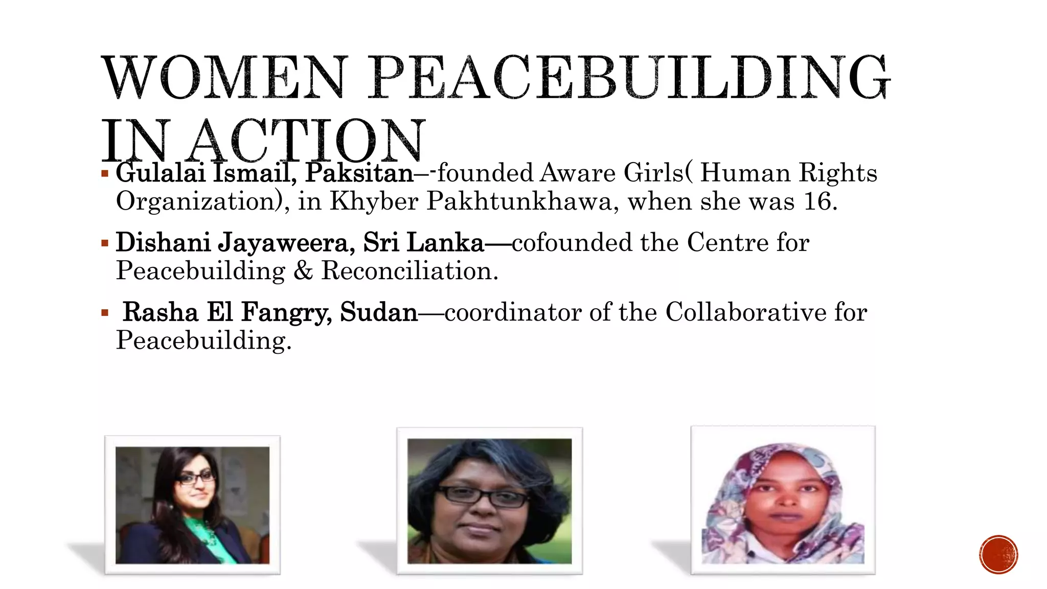 Women's Role in Peacebuilding--Slides | PPTX