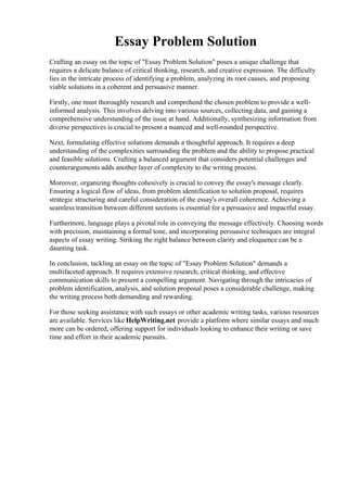 Essay Problem Solution.pdf