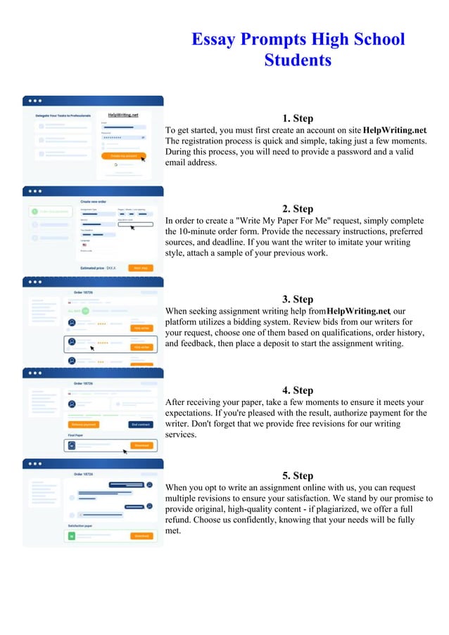 Essay Prompts High School Students | PDF Essay Prompts High School Students | PDF