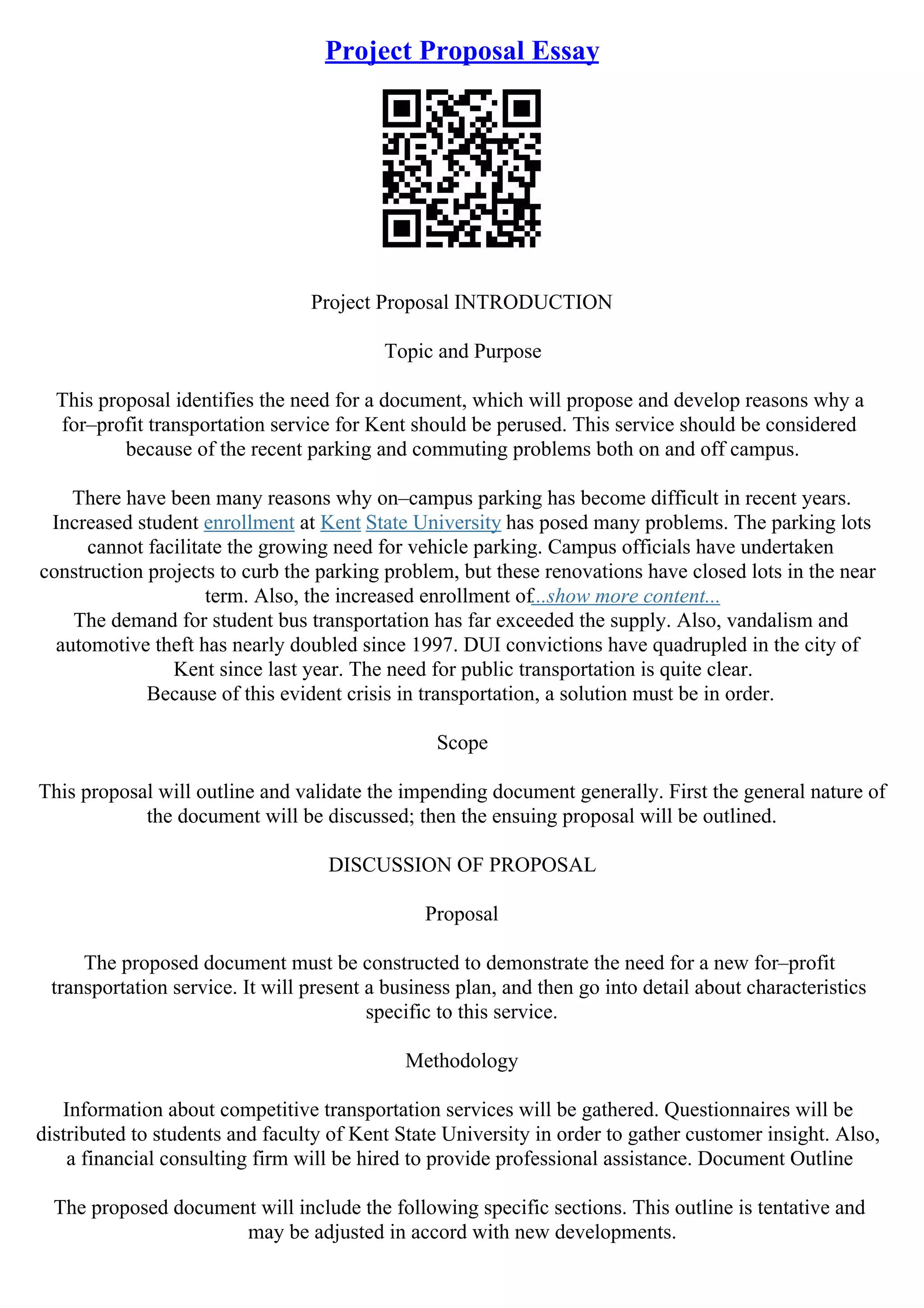 Essay Proposal Sample | PDF | Healthcare Industry | Industries