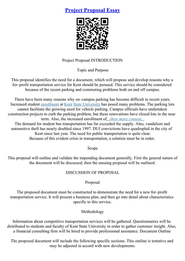 Essay Proposal Sample | PDF | Healthcare Industry | Industries