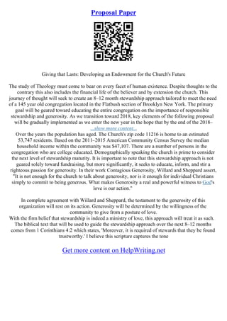 Essay Proposal Sample | PDF | Healthcare Industry | Industries