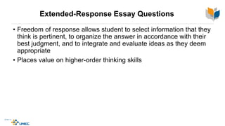 Essay question construction | PPTX