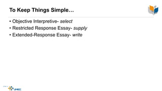 Essay question construction | PPTX