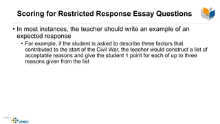 Essay question construction | PPTX