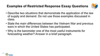 Essay question construction | PPTX