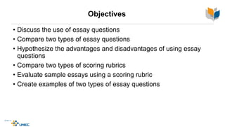 Essay Test Examples