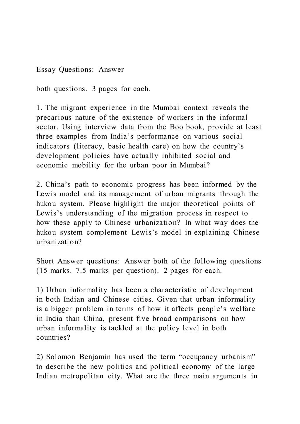 Essay Questions Answerboth questions. 3 pages for each. | PDF