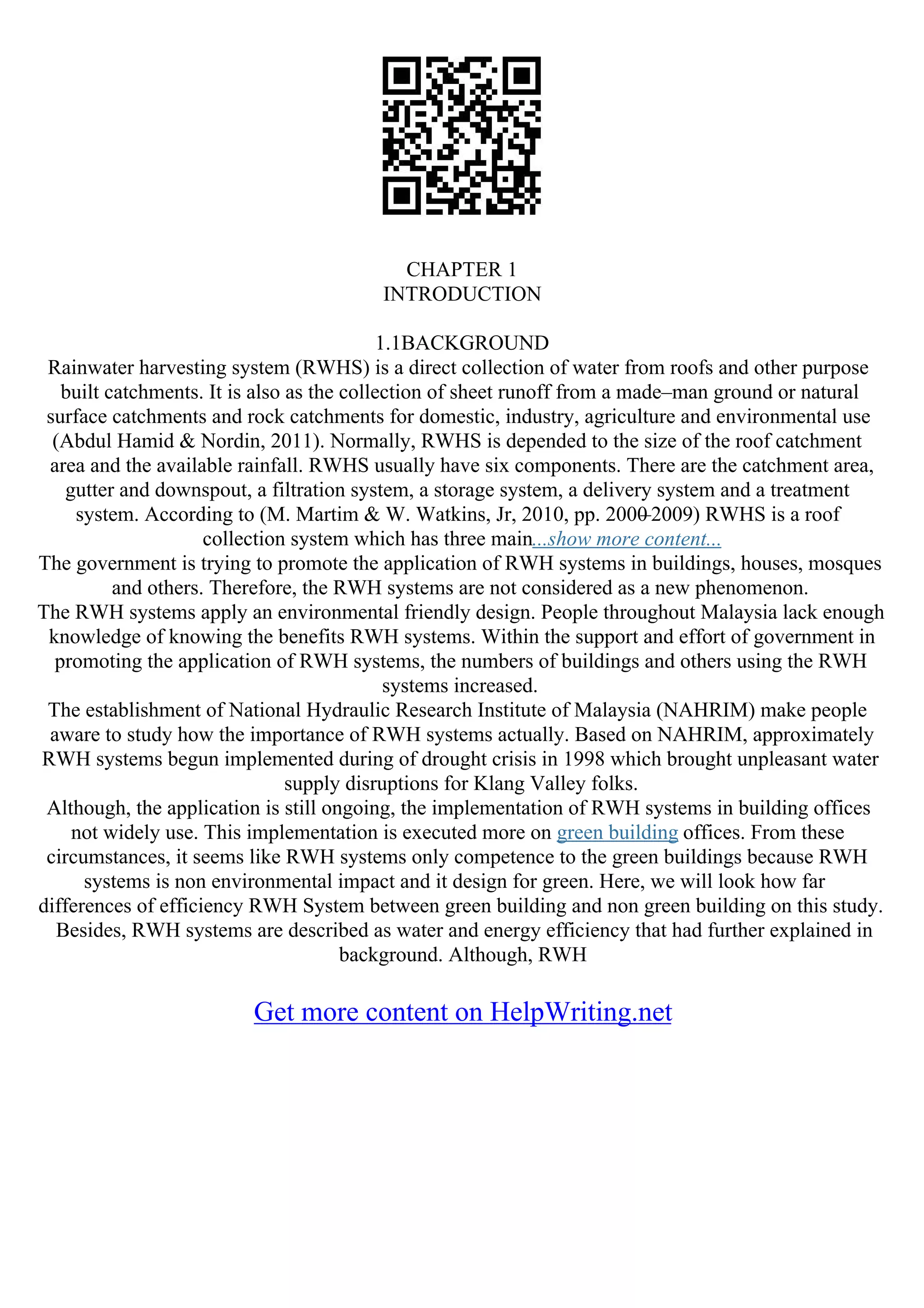 Essay Rain Water Harvesting | PDF | Water Services | Home Utilities