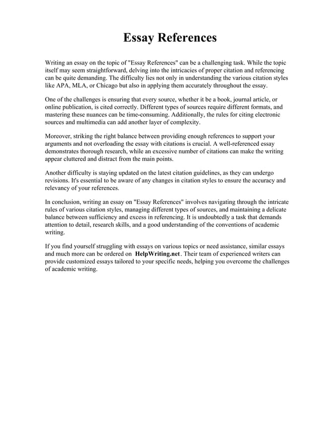 Essay References.pdf | Educational Assessment | Education