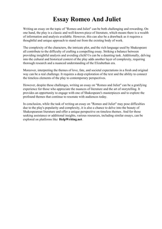 Essay Romeo And Juliet.pdf
