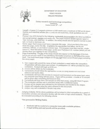 Essay rules | PDF