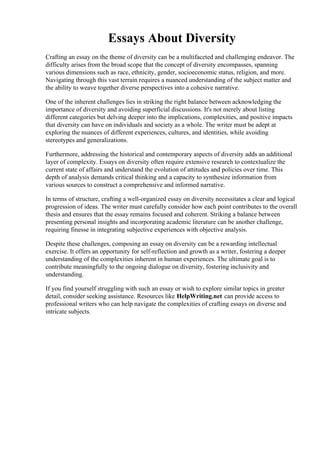 Essays About Diversity.pdf