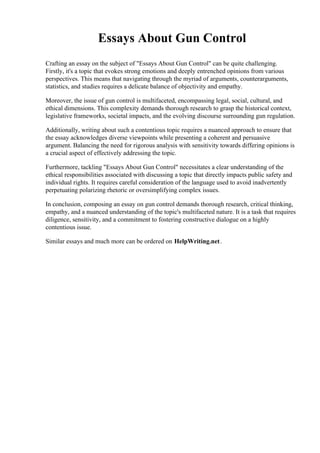 Essays About Gun Control.pdf
