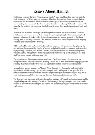 Essays About Hamlet.pdf