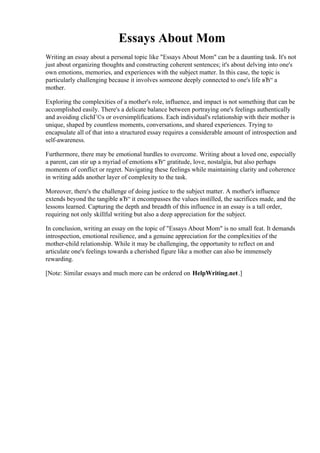 Essays About Mom.pdf