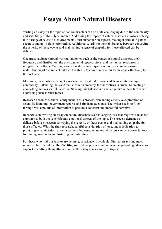 Essays About Natural Disasters.pdf