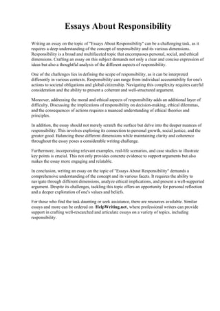 Essays About Responsibility.pdf