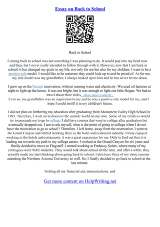 Essays About School | PDF