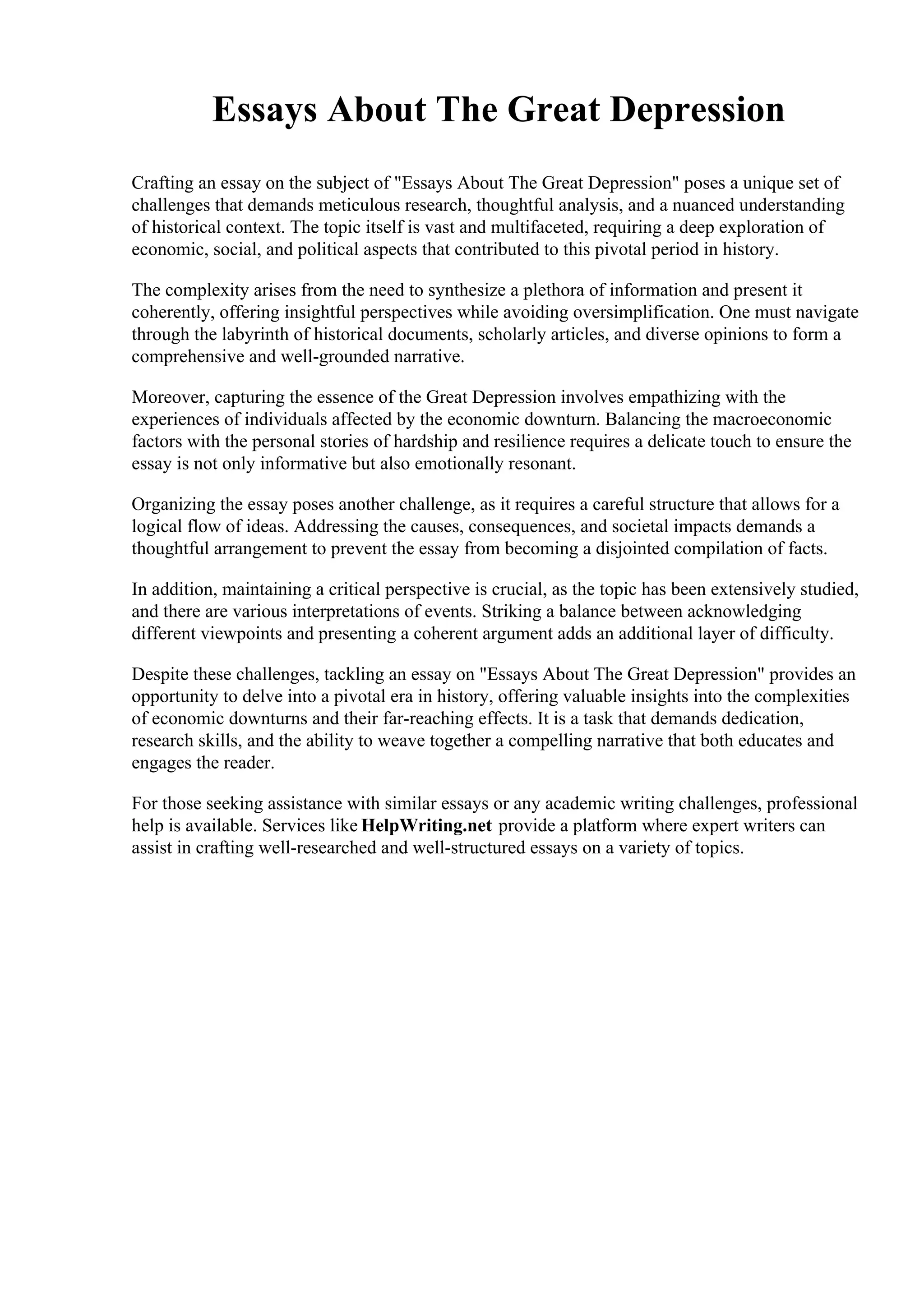 Essays About The Great Depression.pdf