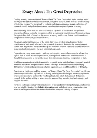 Essays About The Great Depression.pdf