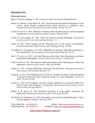 Essay Sample on Coaching Philosophy | PDF