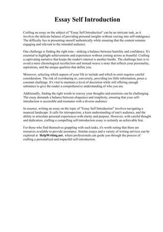 Essay Self Introduction.pdf