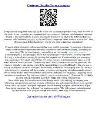 Essay Service Review | PDF