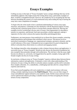 Essays Examples | PDF