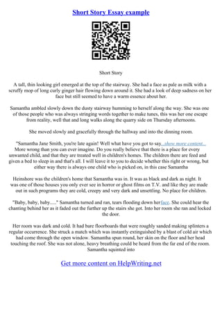 Essay Short Story | PDF