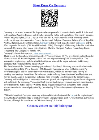 Essays In German Language | PDF