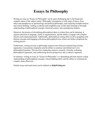 Essays In Philosophy.pdf