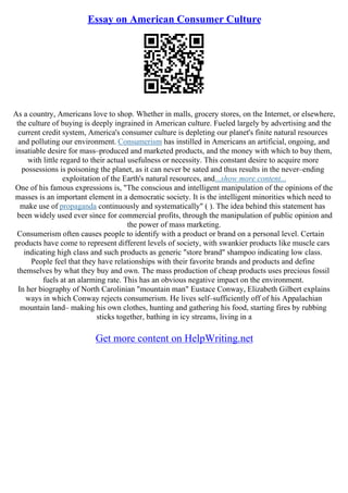 Essays On American Culture | PDF | Music | Entertainment