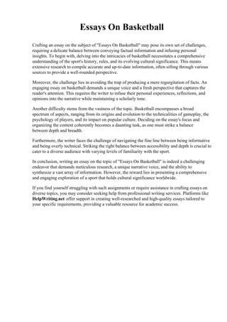 Essays On Basketball.pdf